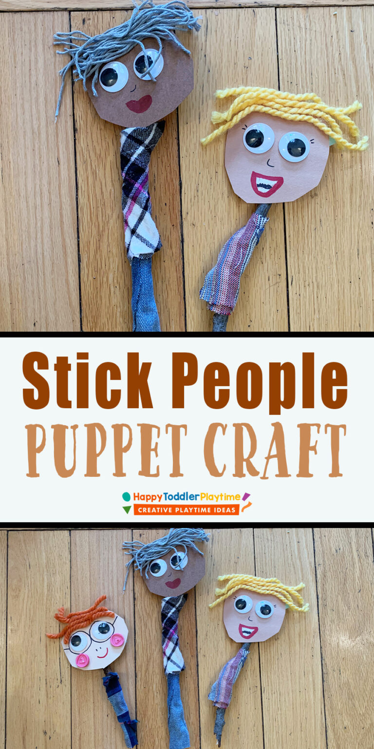 Stick People Puppets: Craft for Kids - Happy Toddler Playtime
