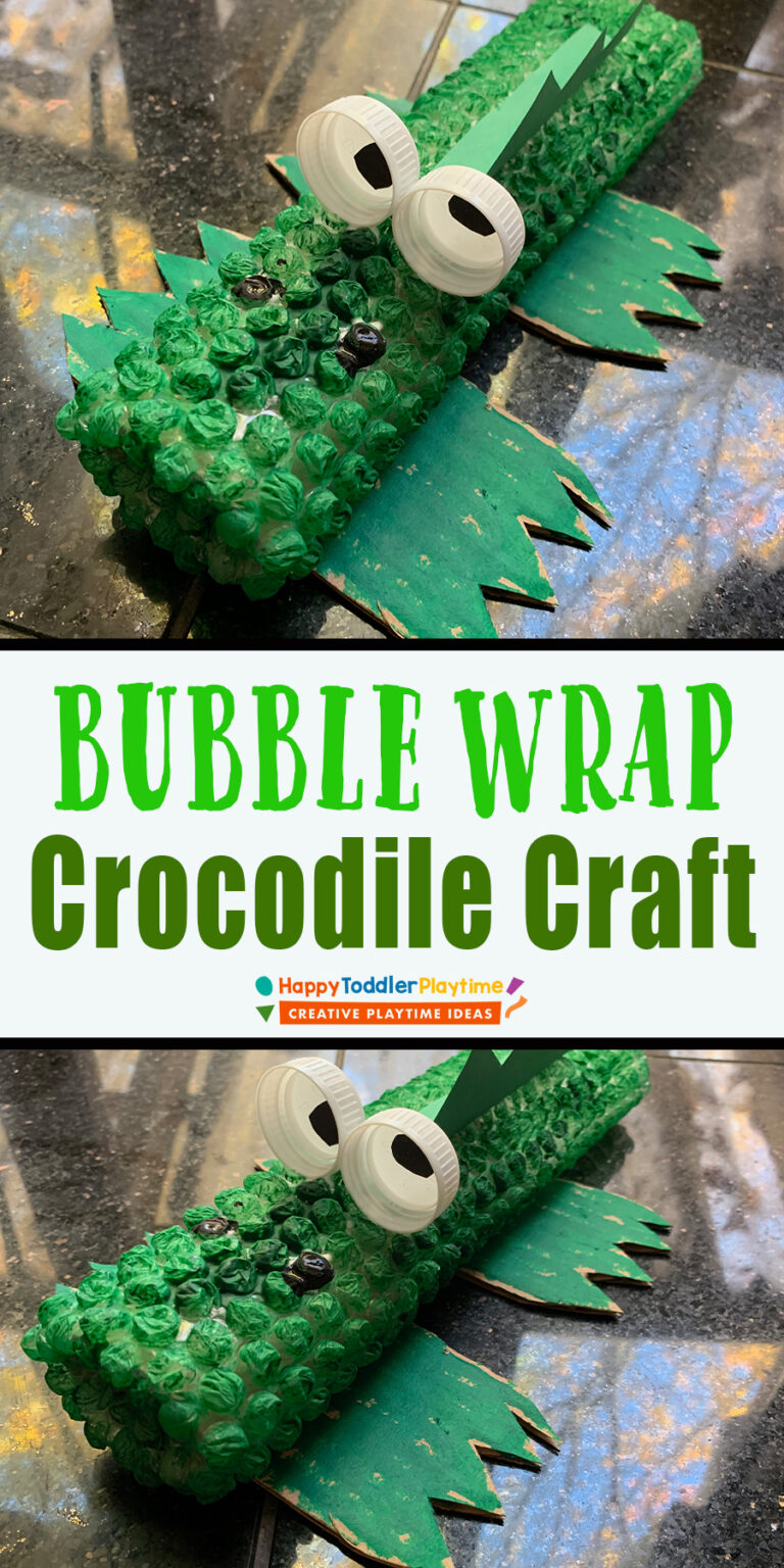 Bubble Wrap Crocodile Craft - Happy Toddler Playtime