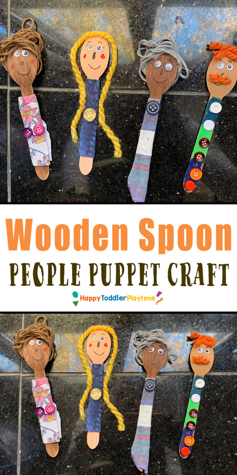 Wooden Spoon People Craft - Happy Toddler Playtime