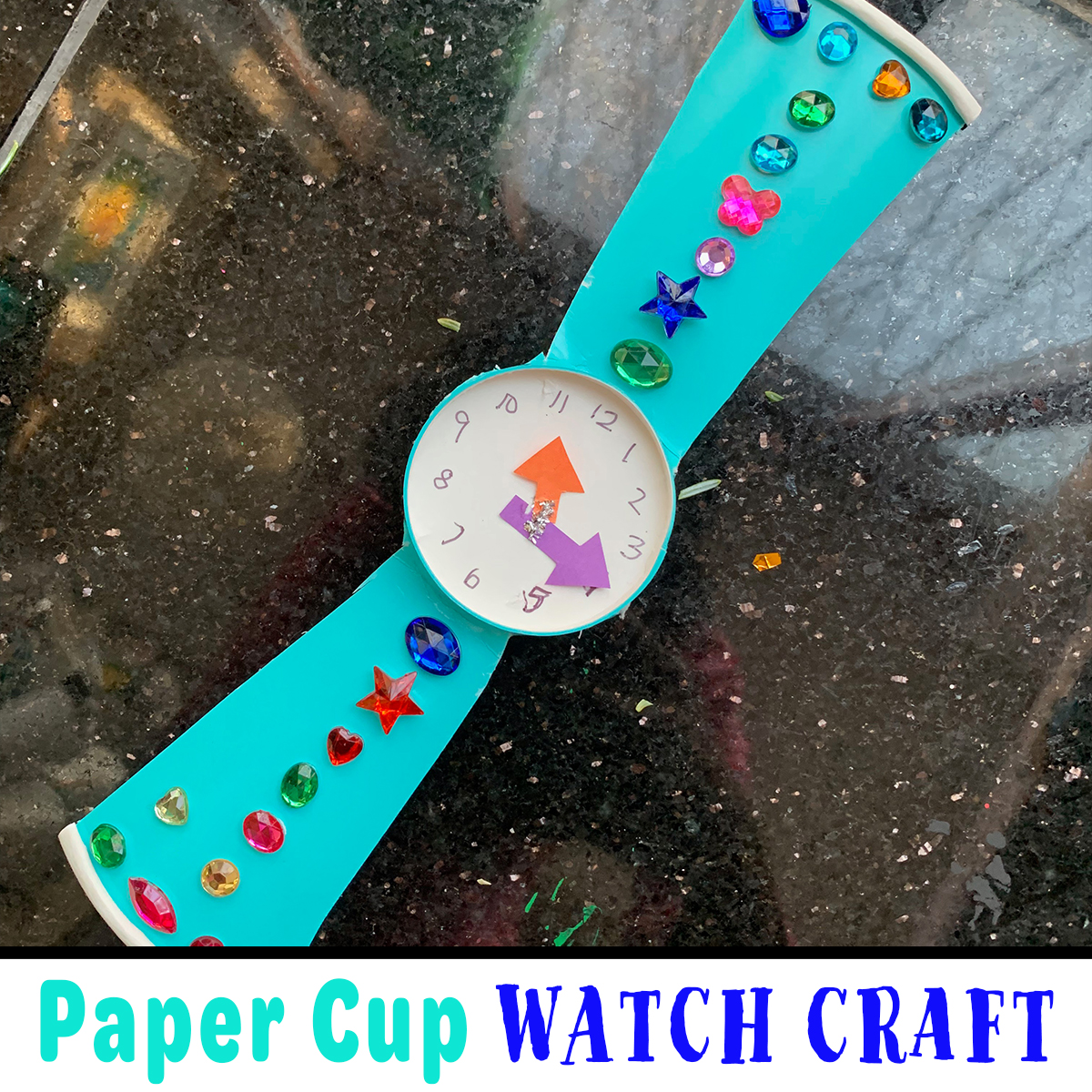 Paper Cup Wrist Watch Craft for Kids - Happy Toddler Playtime
