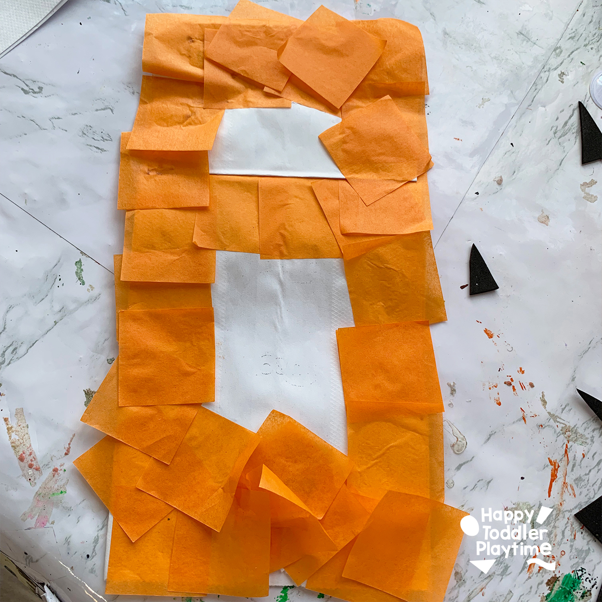 Paper Bag Tiger Puppet Craft - Happy Toddler Playtime