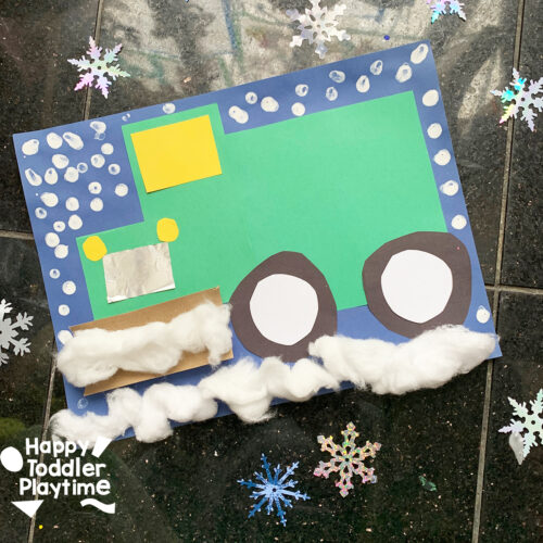 Fun Snow Plow Shape Craft for Kids - Happy Toddler Playtime