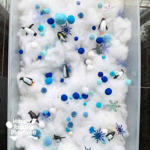 Easy Winter Sensory Bin for Kids: Two Ideas - Happy Toddler Playtime