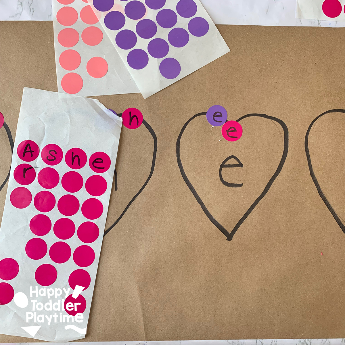 Heart Sticker Names: Dot Sticker Valentine's Day Activity - Happy ...
