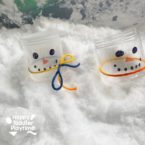 Snowman Sensory Bin: Winter Activity for Toddlers - Happy Toddler Playtime