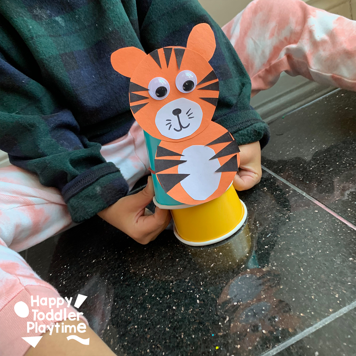 Jumping Tiger Craft for Kids - Happy Toddler Playtime