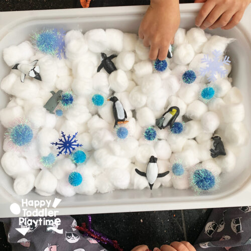 Easy Winter Sensory Bin for Kids: Two Ideas - Happy Toddler Playtime