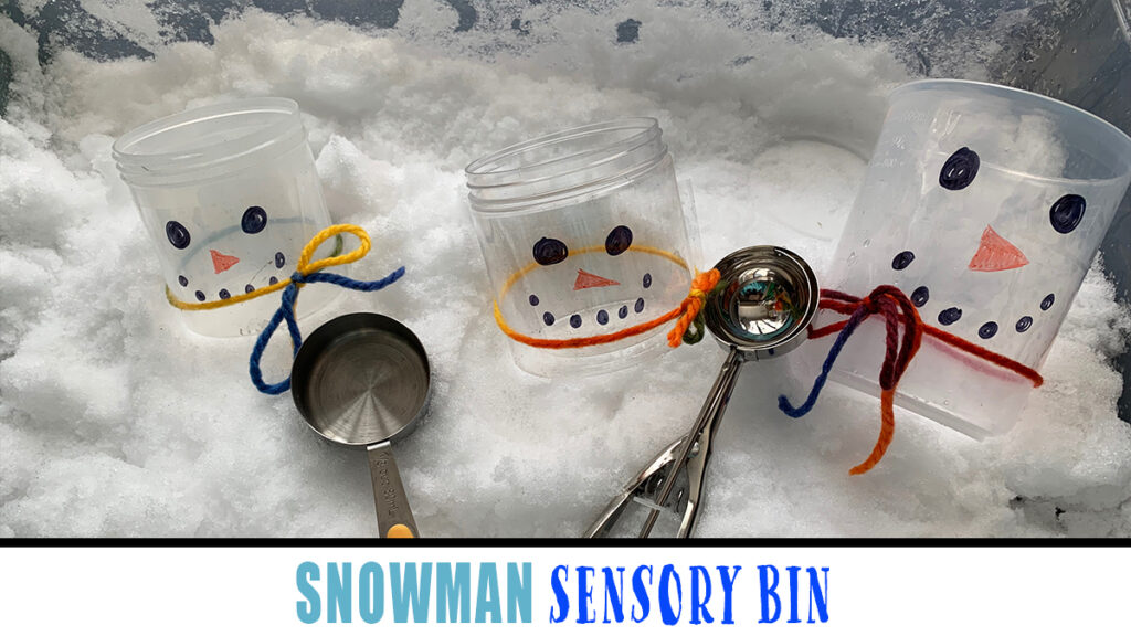 Snowman Sensory Bin: Winter Activity for Toddlers - Happy Toddler Playtime