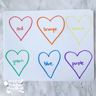 Fingerprint Heart Tracing: Fine Motor Activity - Happy Toddler Playtime