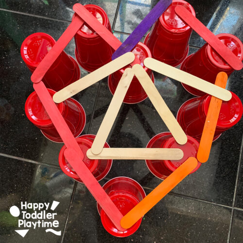 Valentine's Day Heart Building Challenge - Happy Toddler Playtime
