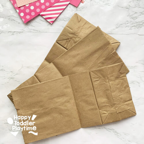 How to Make Paper Bag Book for Valentine's Day - Happy Toddler Playtime