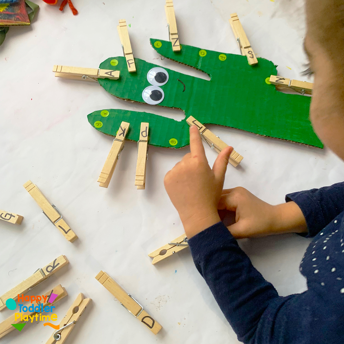 Cactus Letter Matching & Fine Motor Activity - Happy Toddler Playtime