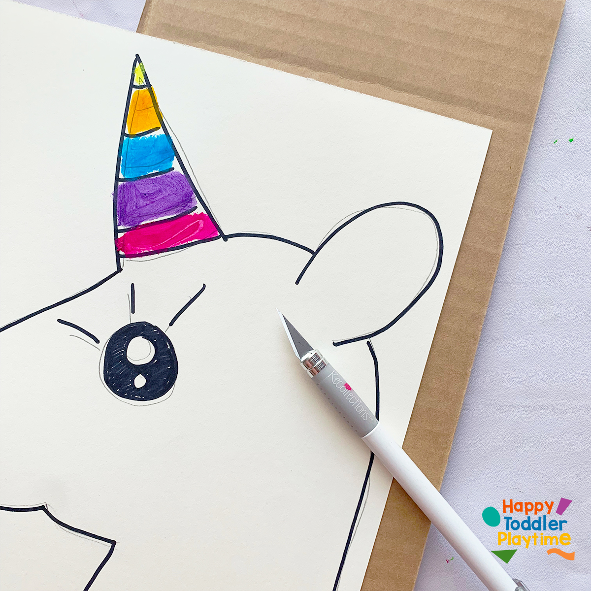 Unicorn Rainbow Haircuts: Fine Motor Activity - Happy Toddler Playtime