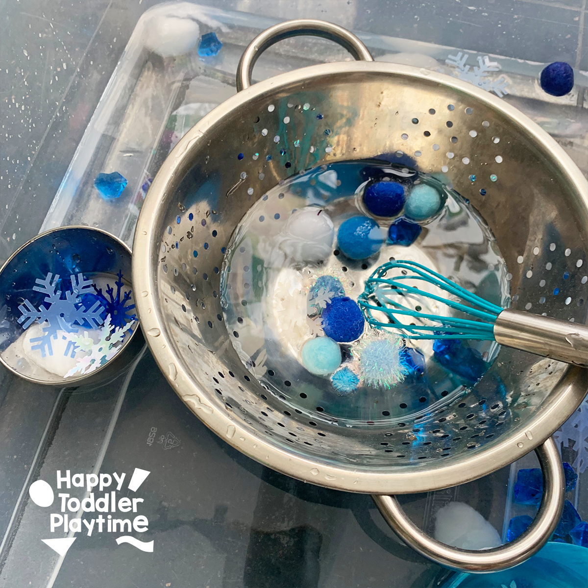Super Easy Winter Soup Sensory Bin - Happy Toddler Playtime