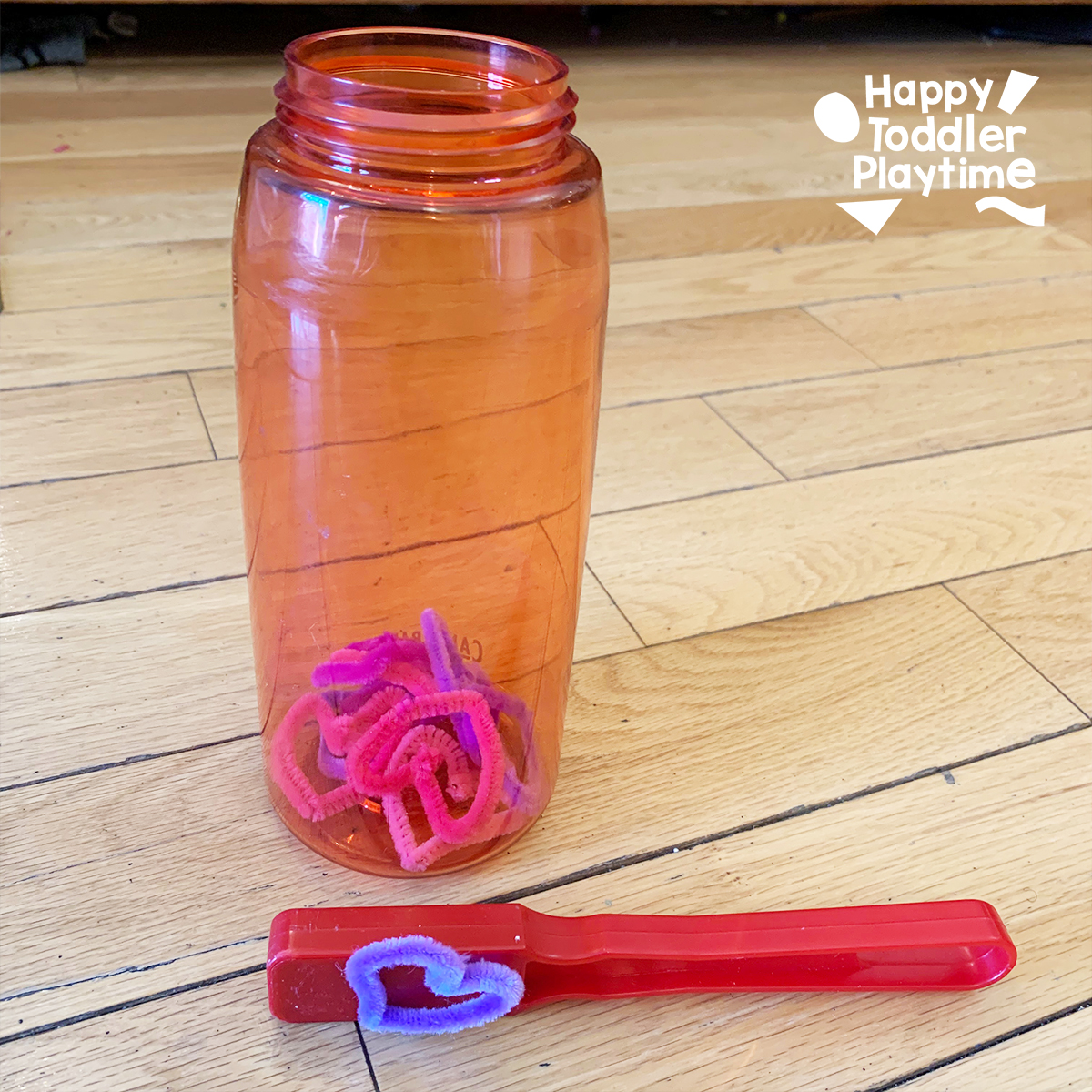 Magnetic Hearts Activity for Valentine's Day - Happy Toddler Playtime