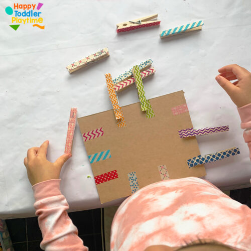 Clothespin Pattern Match Activity for Kids - Happy Toddler Playtime