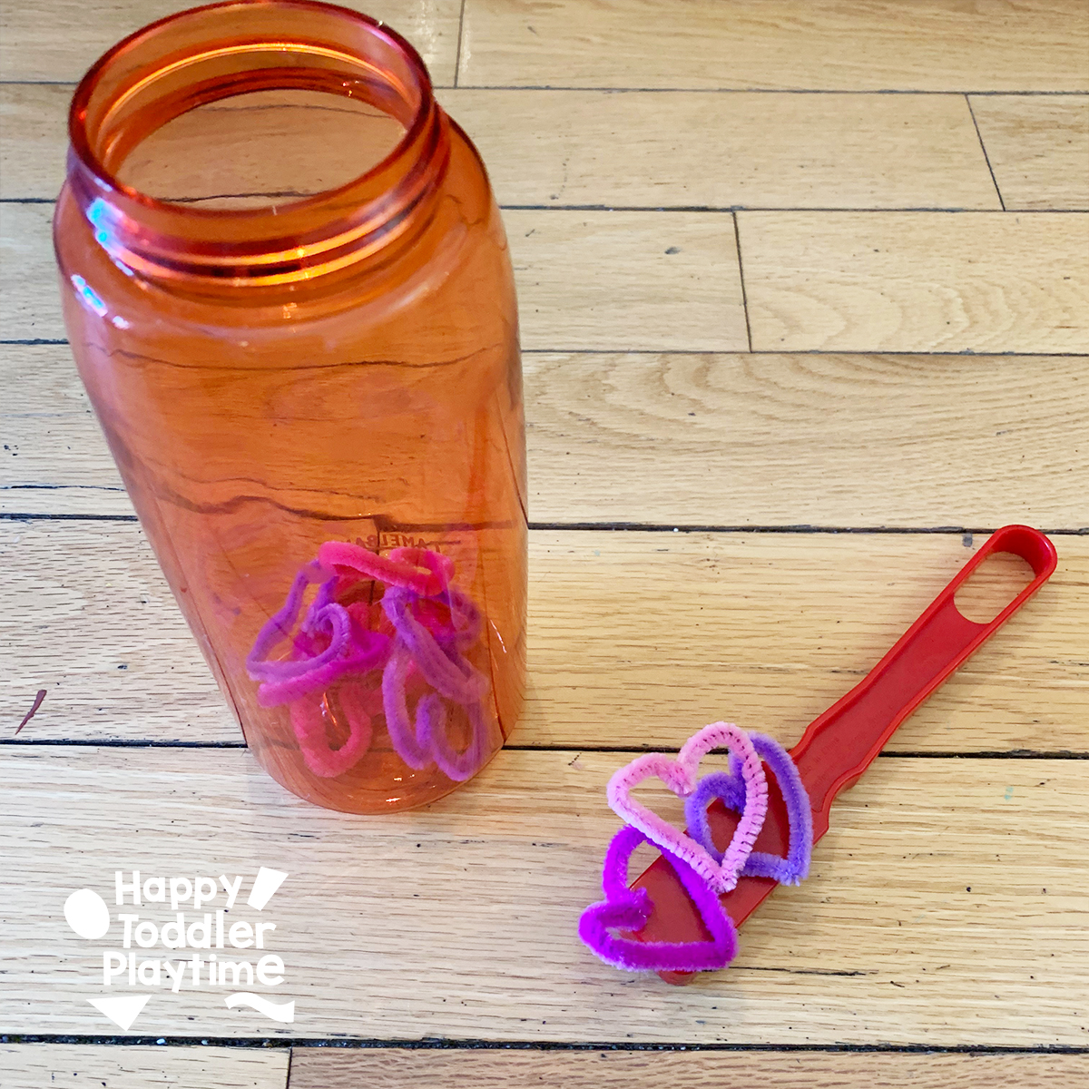 Magnetic Hearts Activity for Valentine's Day - Happy Toddler Playtime