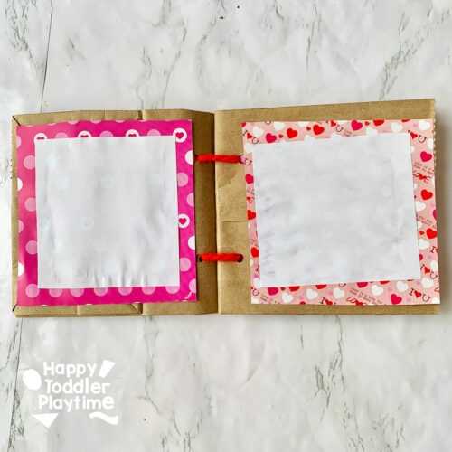 How to Make Paper Bag Book for Valentine's Day - Happy Toddler Playtime
