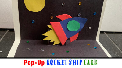 Pop-Up Rocket Ship Card Craft for Kids - Happy Toddler Playtime