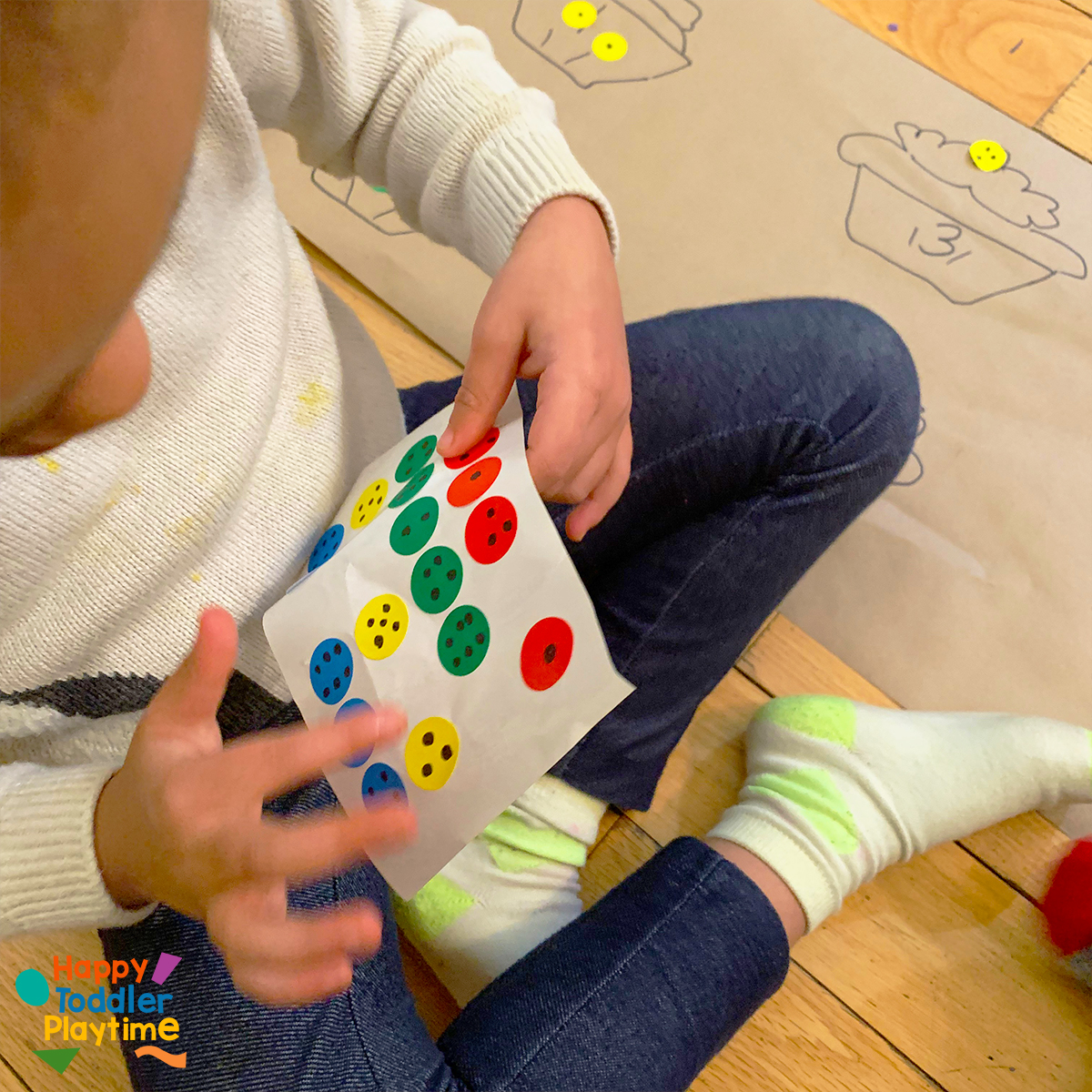 Dot Sticker Cupcake Math: Easy Toddler Activity - Happy Toddler Playtime