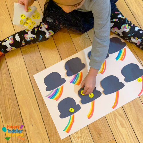 Dot Sticker Pot of Gold Math - Happy Toddler Playtime