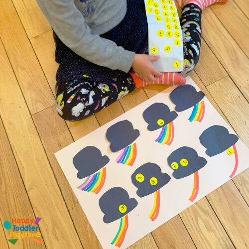 Dot Sticker Pot of Gold Math - Happy Toddler Playtime