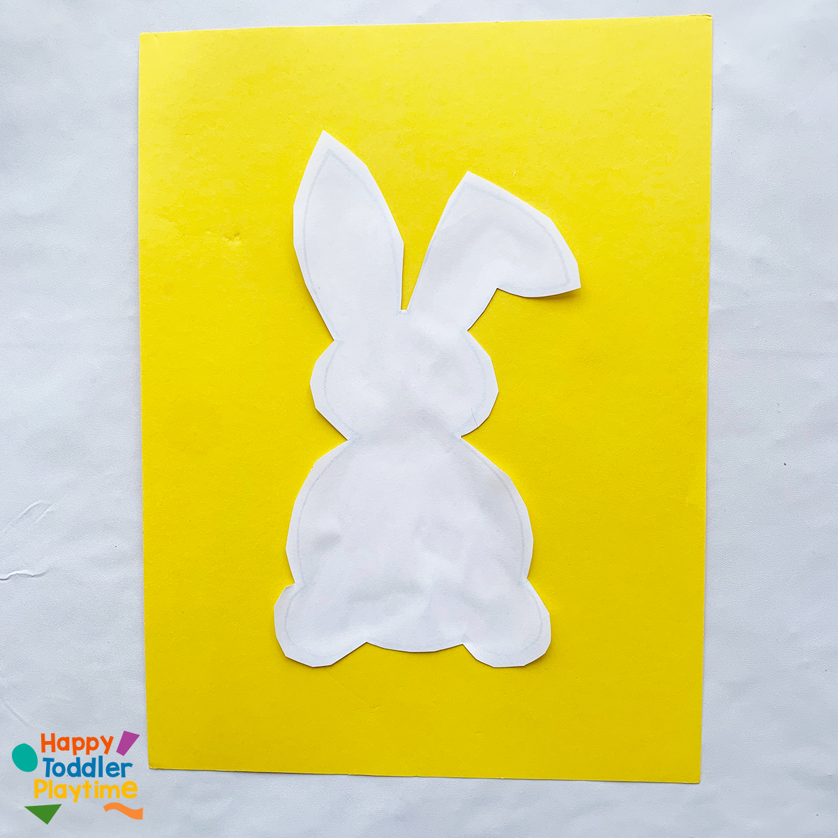 Fluffy Puffy Paint Easter Bunny Craft for Kids - Happy Toddler Playtime