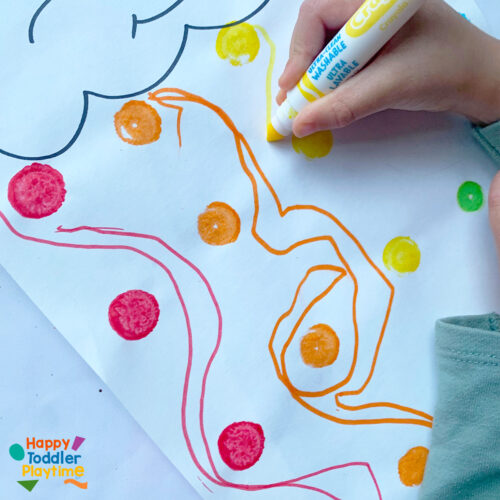 Easy Dot Marker Rainbow: Fine Motor Activity - Happy Toddler Playtime