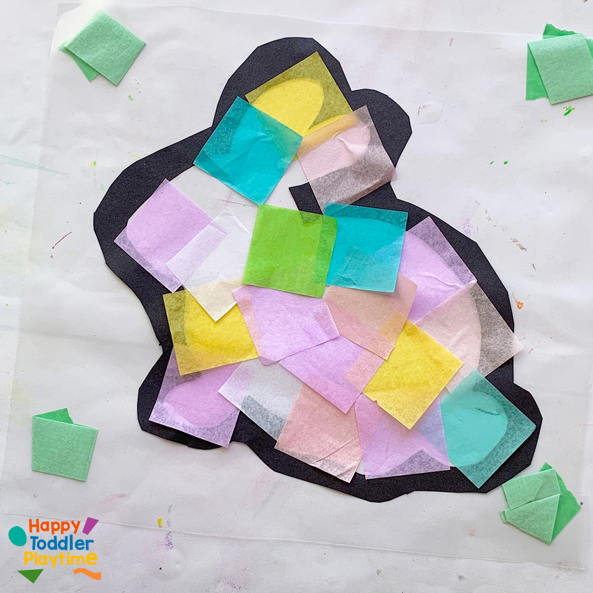 Cute Easter Bunny Sun Catcher Craft - Happy Toddler Playtime