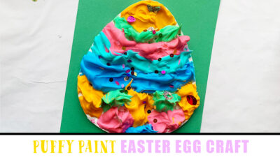 Easy Puffy Paint Easter Egg Craft - Happy Toddler Playtime