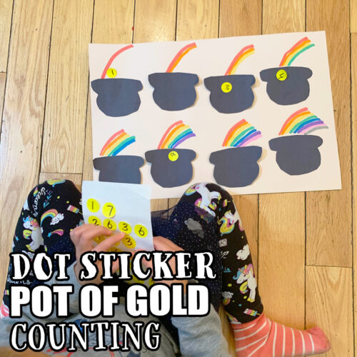 Dot Sticker Pot of Gold Math - Happy Toddler Playtime