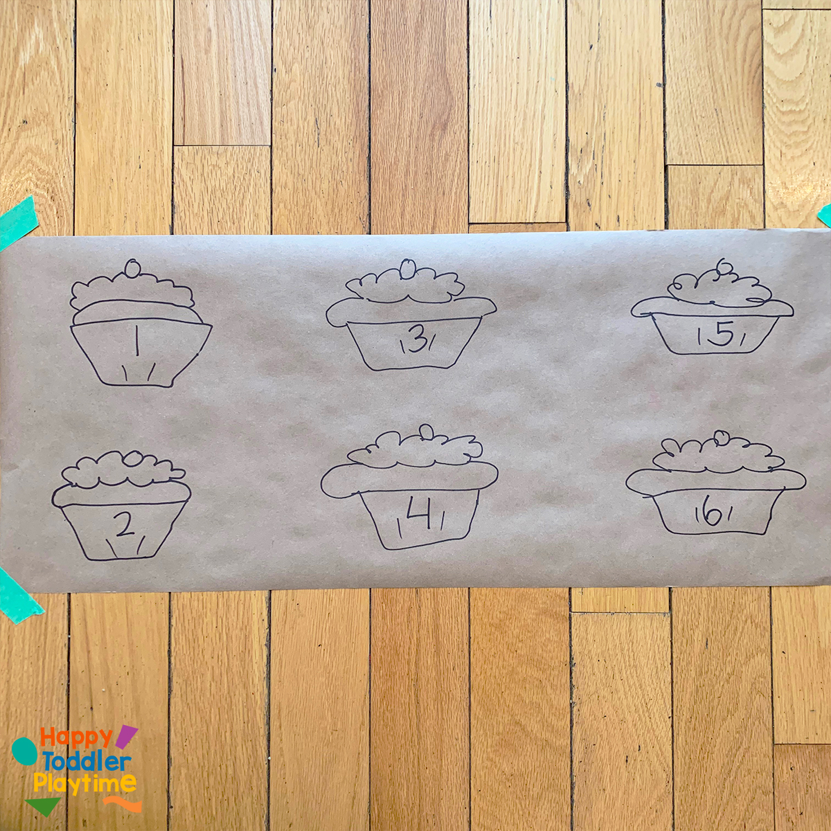 Dot Sticker Cupcake Math: Easy Toddler Activity - Happy Toddler Playtime