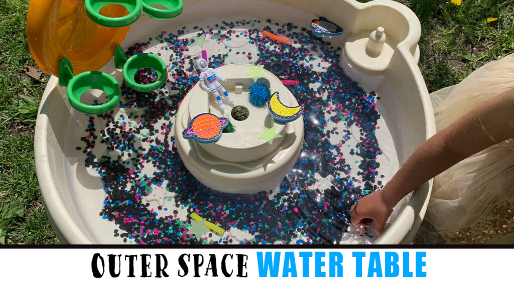 Super Easy Outer Space Water Table Activity - Happy Toddler Playtime