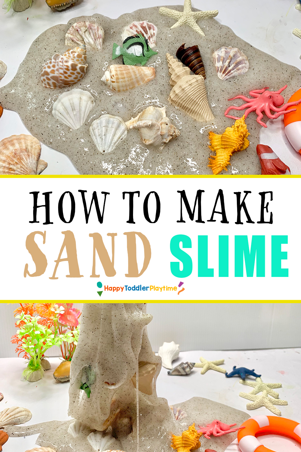 How to Make Sand Slime - Happy Toddler Playtime