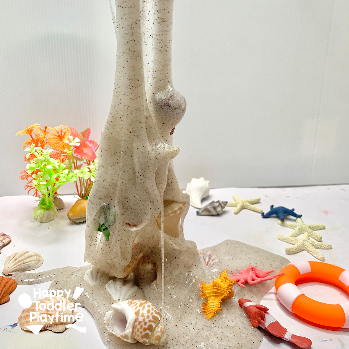 How to Make Sand Slime - Happy Toddler Playtime
