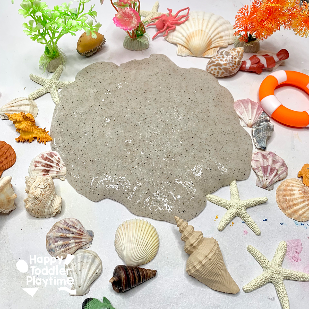 How to Make Sand Slime - Happy Toddler Playtime