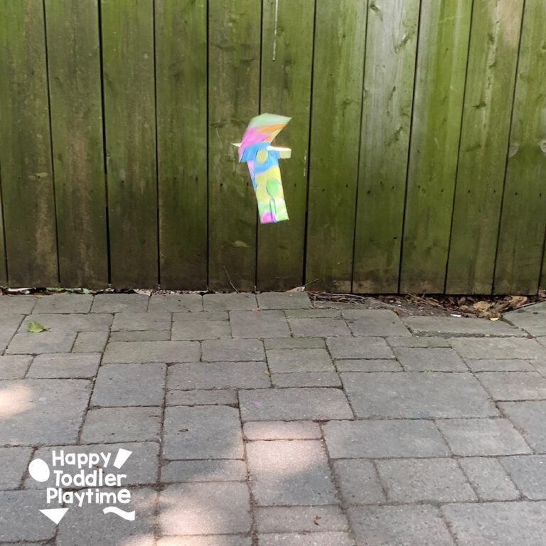 How to Make A Spinning Paper Helicopter - Happy Toddler Playtime