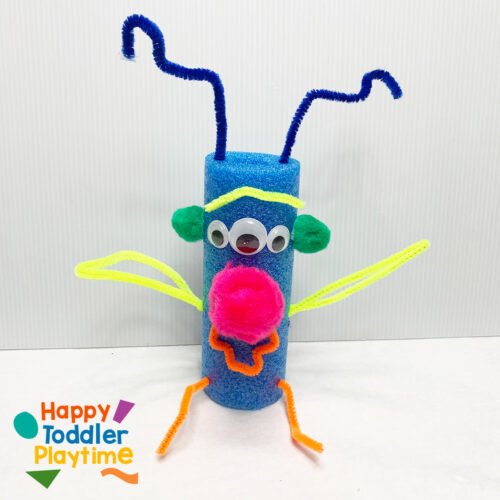 Adorable Pool Noodle Monster Craft for Kids - Happy Toddler Playtime