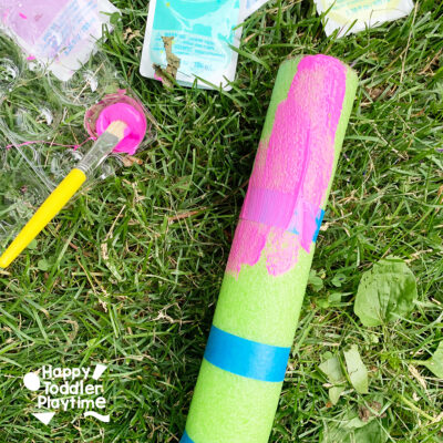 Painted Pool Noodle Craft for Kids - Happy Toddler Playtime