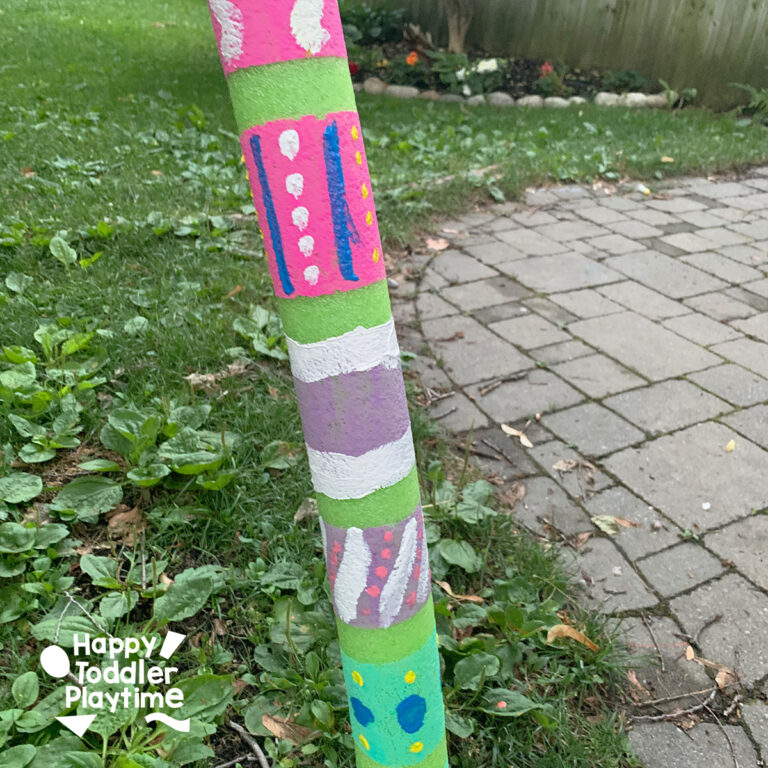 Painted Pool Noodle Craft for Kids - Happy Toddler Playtime