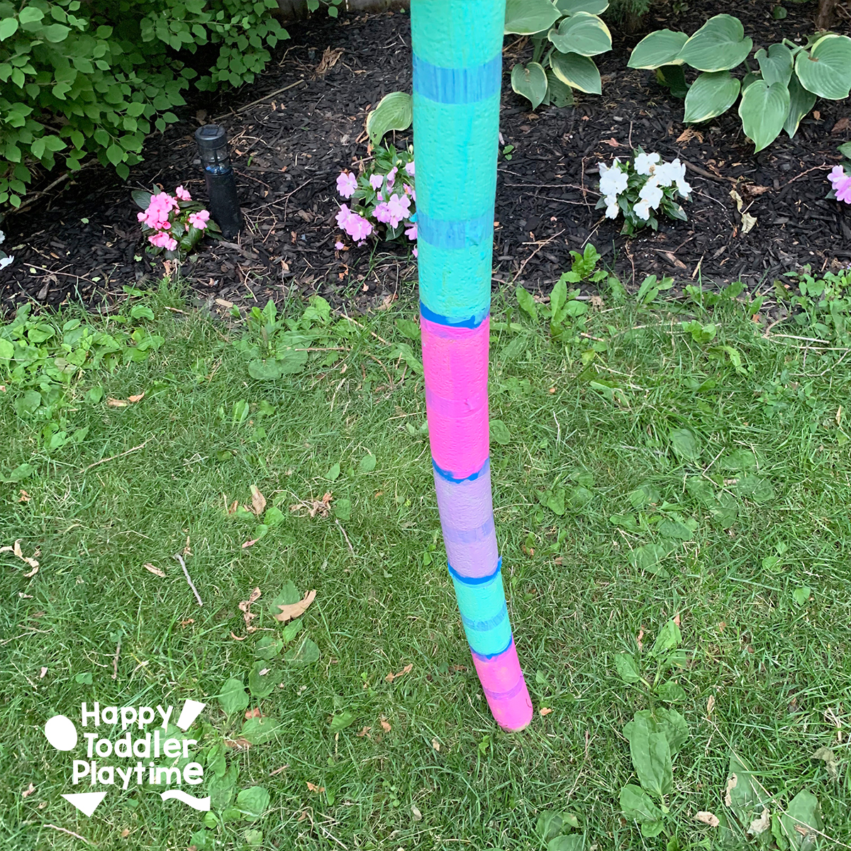 Painted Pool Noodle Craft for Kids - Happy Toddler Playtime