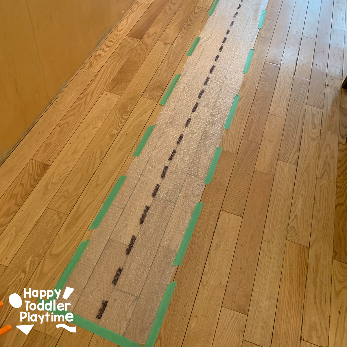 How to Make A Bubble Wrap Road - Happy Toddler Playtime