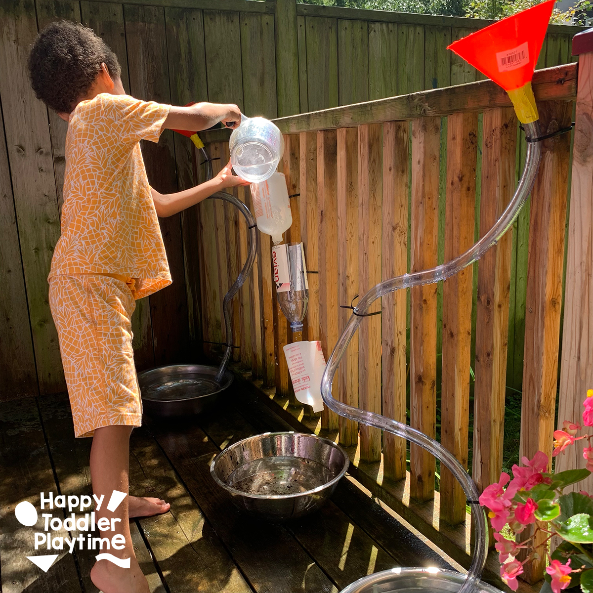 How to Make A DIY Water Wall for Kids - Happy Toddler Playtime