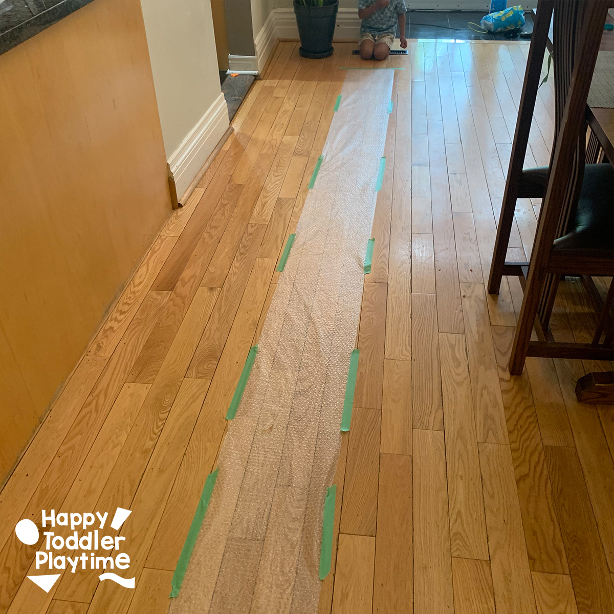 How to Make A Bubble Wrap Road - Happy Toddler Playtime