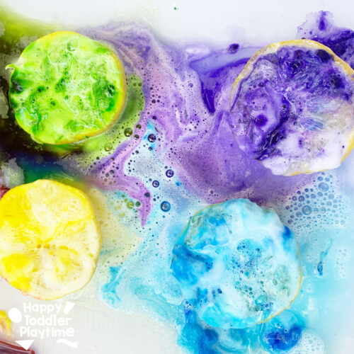 Fizzy Lemon Volcanoes - Happy Toddler Playtime