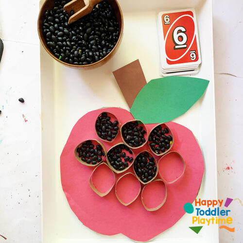 Apple Seed Counting Board - Happy Toddler Playtime