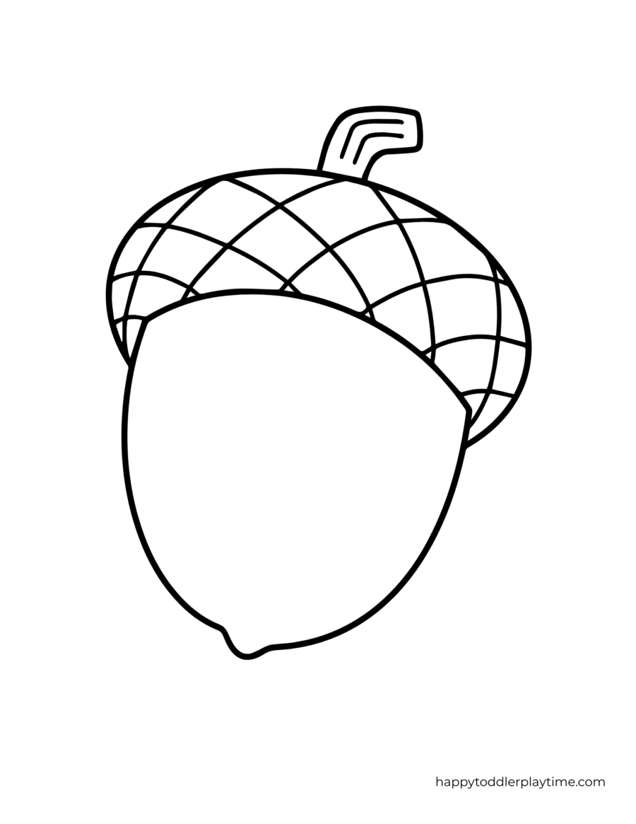 FREE Acorn Templates for Crafts - Happy Toddler Playtime