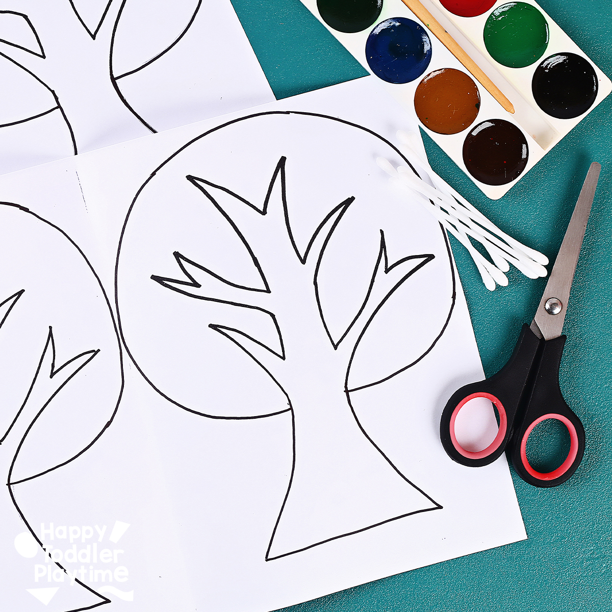 DIY Paper Tree Four Seasons Craft - Happy Toddler Playtime