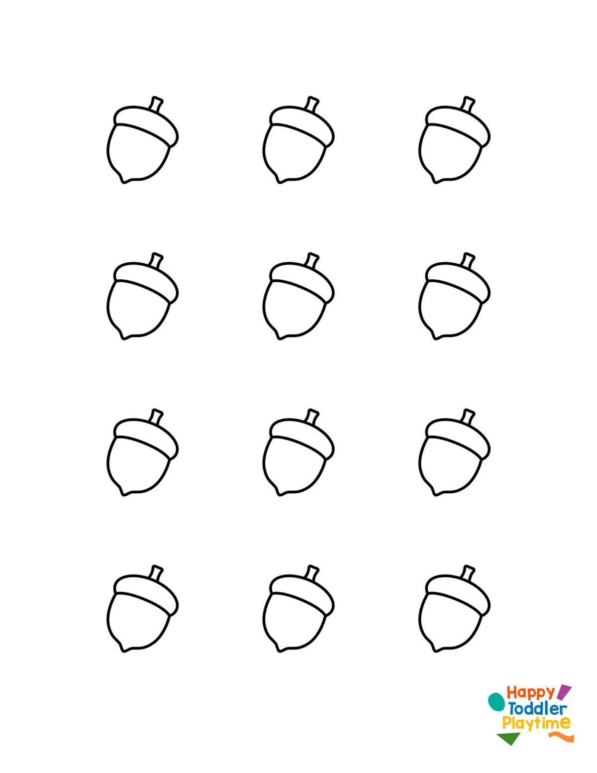 FREE Acorn Templates for Crafts - Happy Toddler Playtime