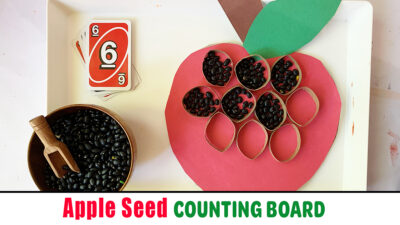 Apple Seed Counting Board - Happy Toddler Playtime